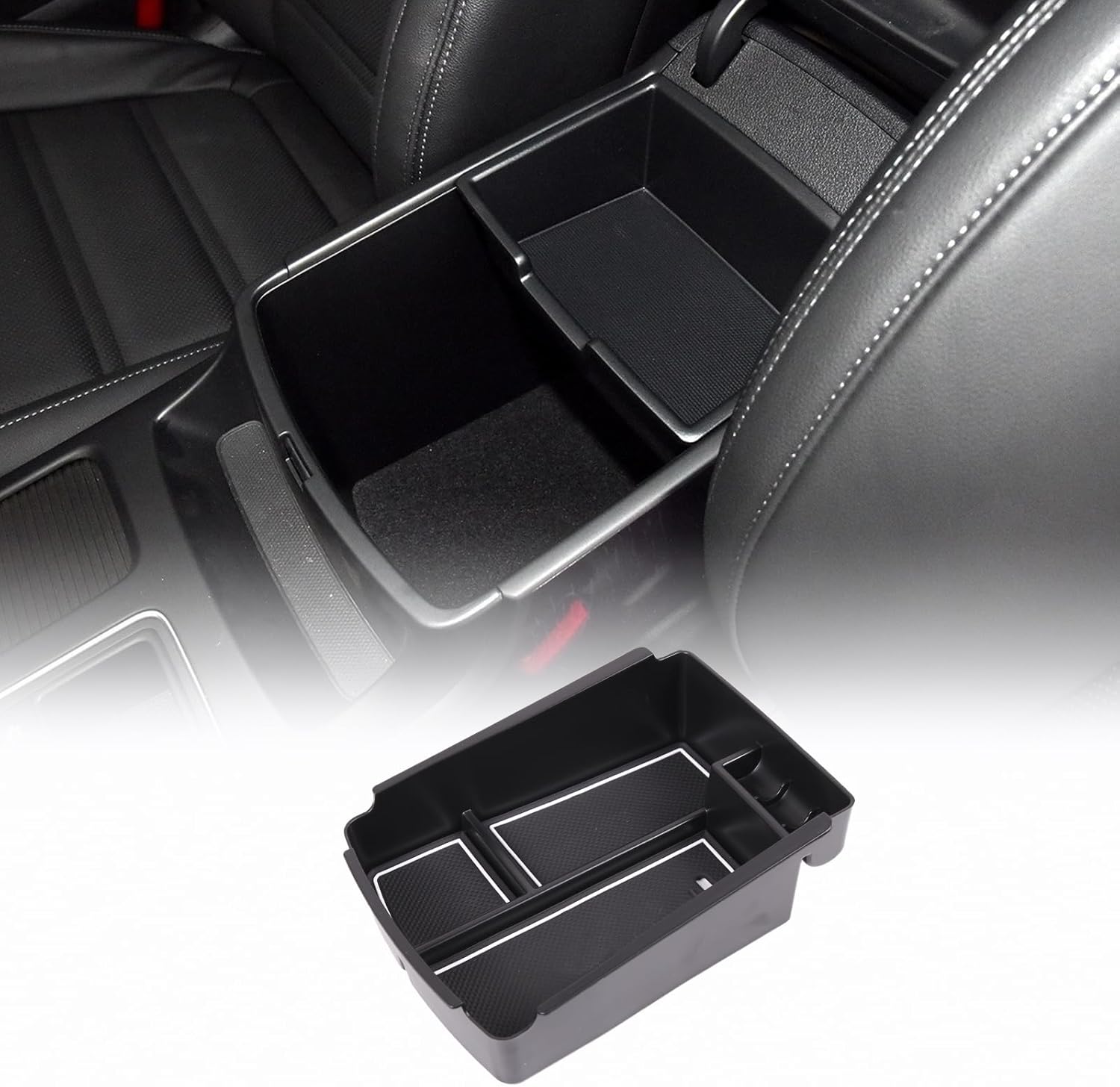 Amazon.com: Center Console Armrest Storage Box Organizers Phone Tray ...