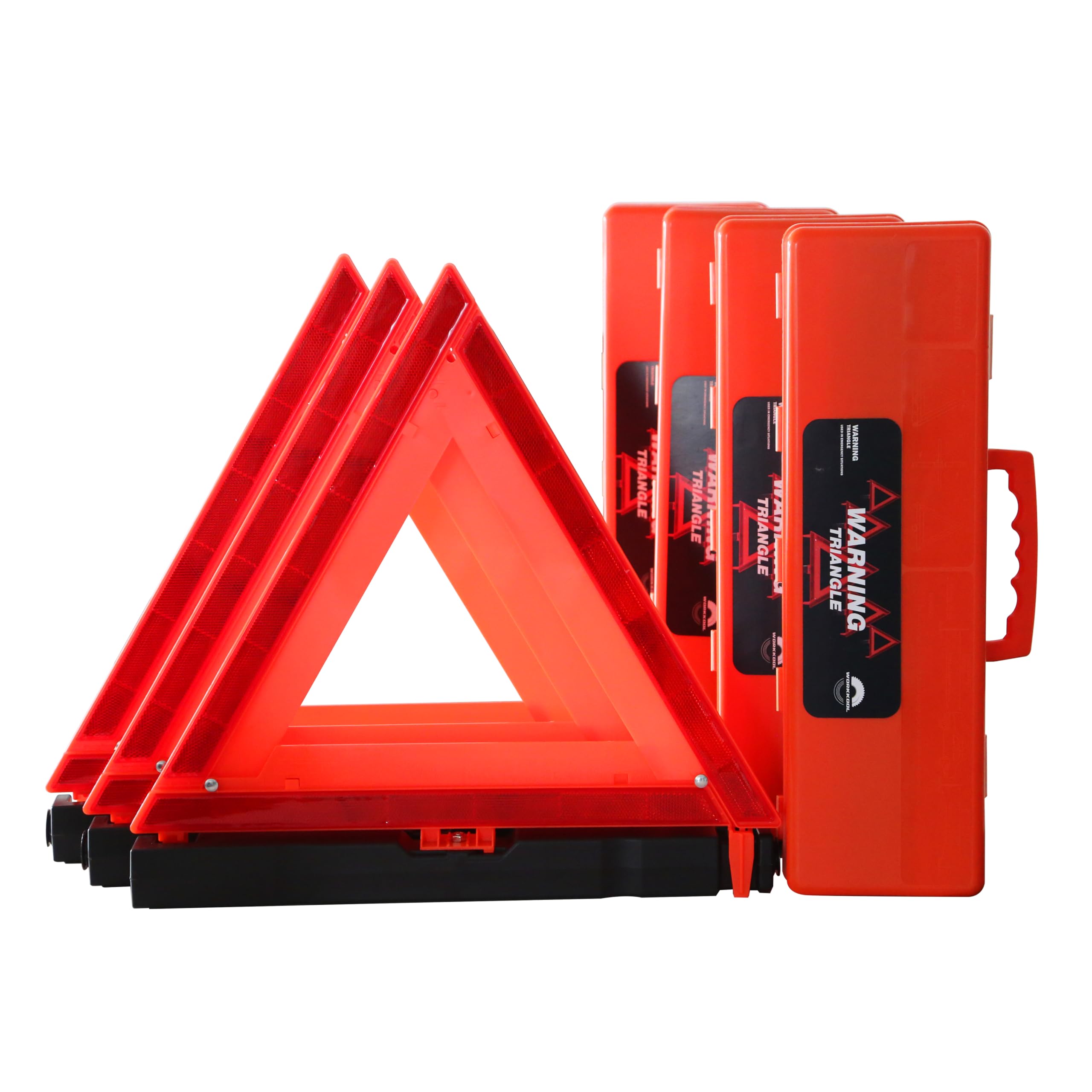 Amazon.com: WORKKOOL Safety Triangles DOT Approved, Standard Warning ...