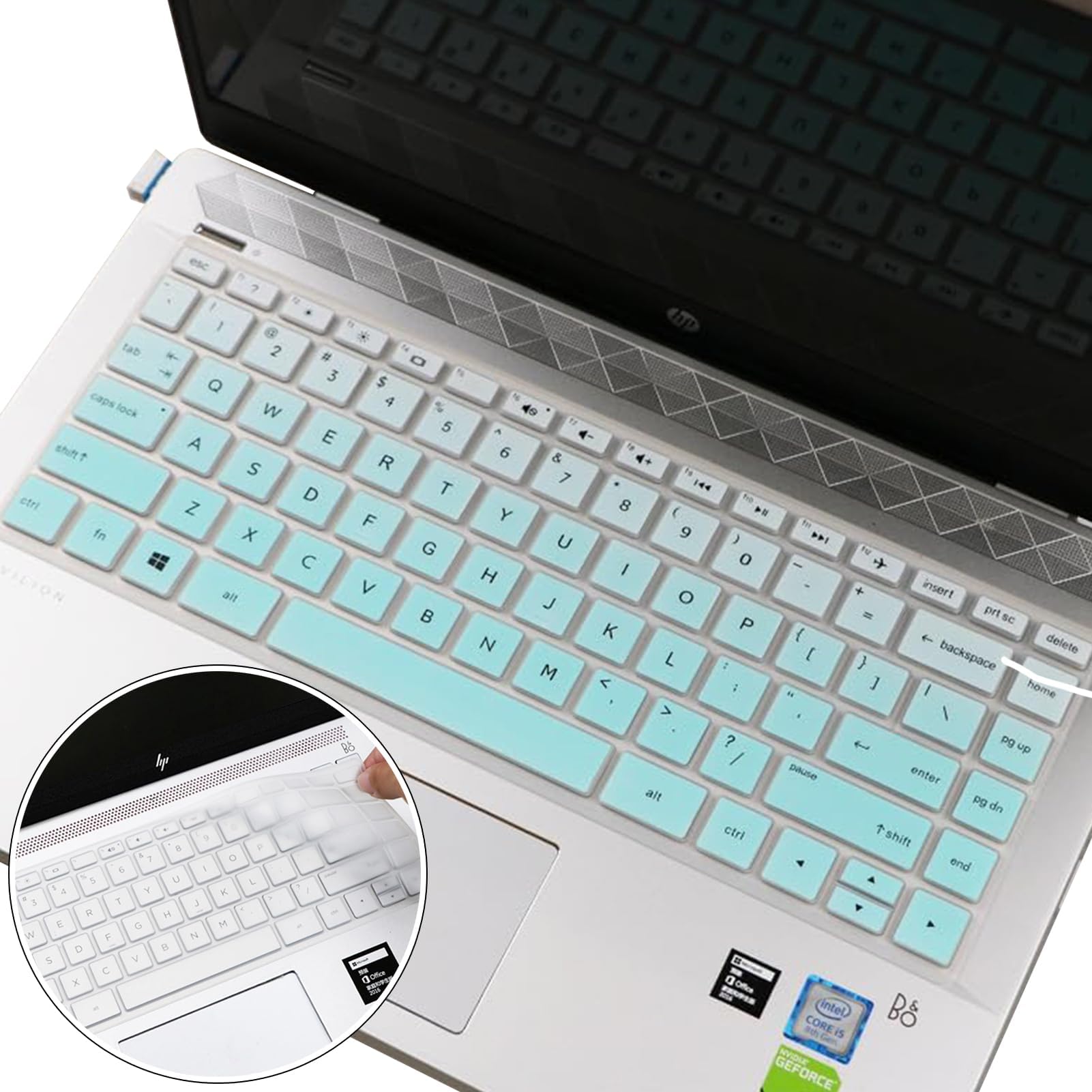 Amazon.com: 2Pcs Silicone Keyboard Cover for HP Pavilion x360 14" 14 ...