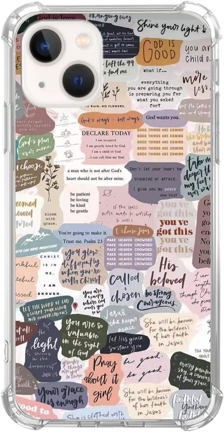 Amazon.com: Nsyosio Jesus Quotes Case for iPhone 13,Christian Bible ...