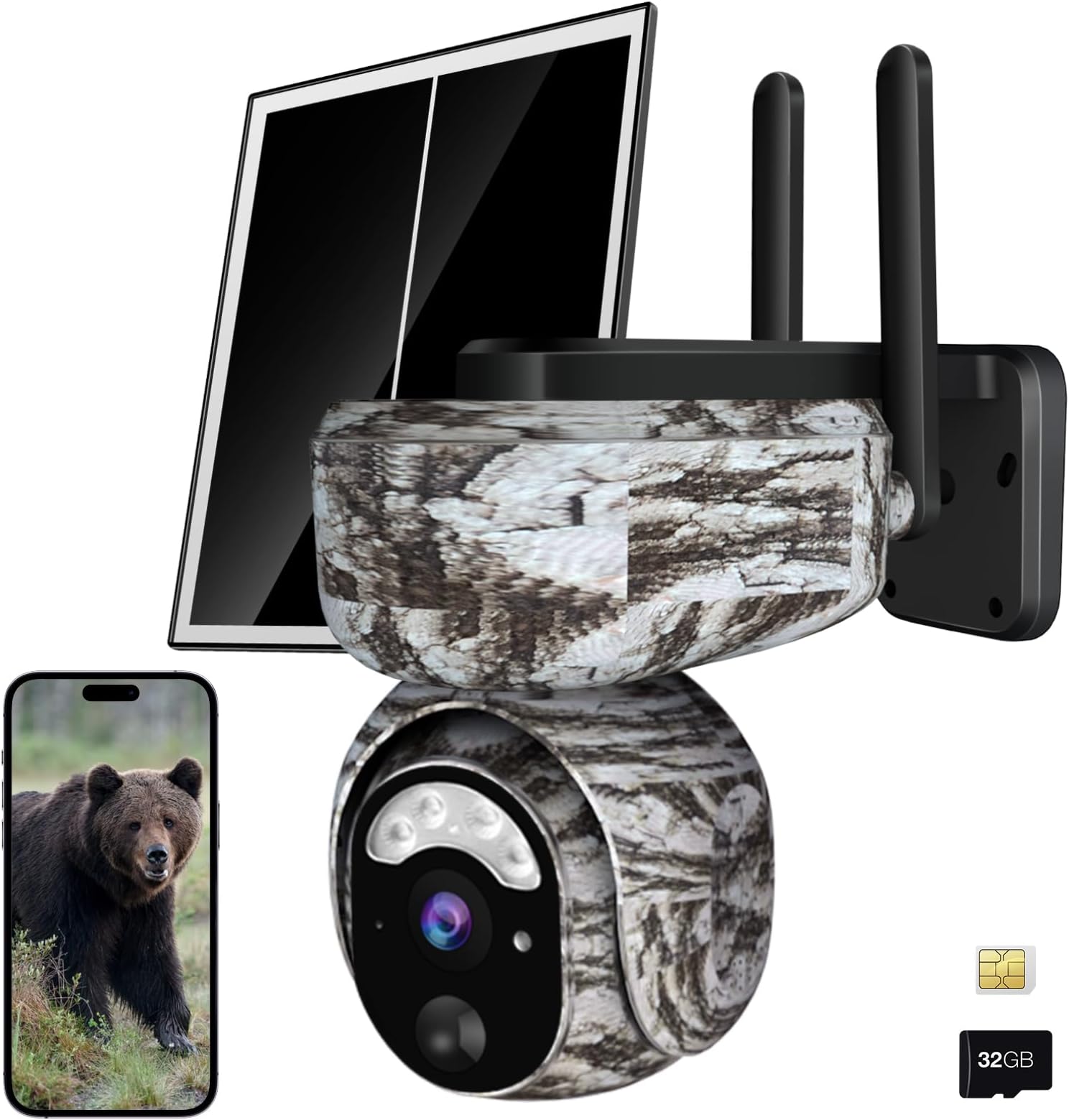 Amazon.com: Vyze-Link Cellular Solar Game Cameras, 1080P Video Trail ...