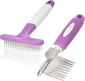 Amazon.com : Poodle Pet Dematting Fur Comb Brush Tool + Dog Grooming Bundle : Pet Supplies