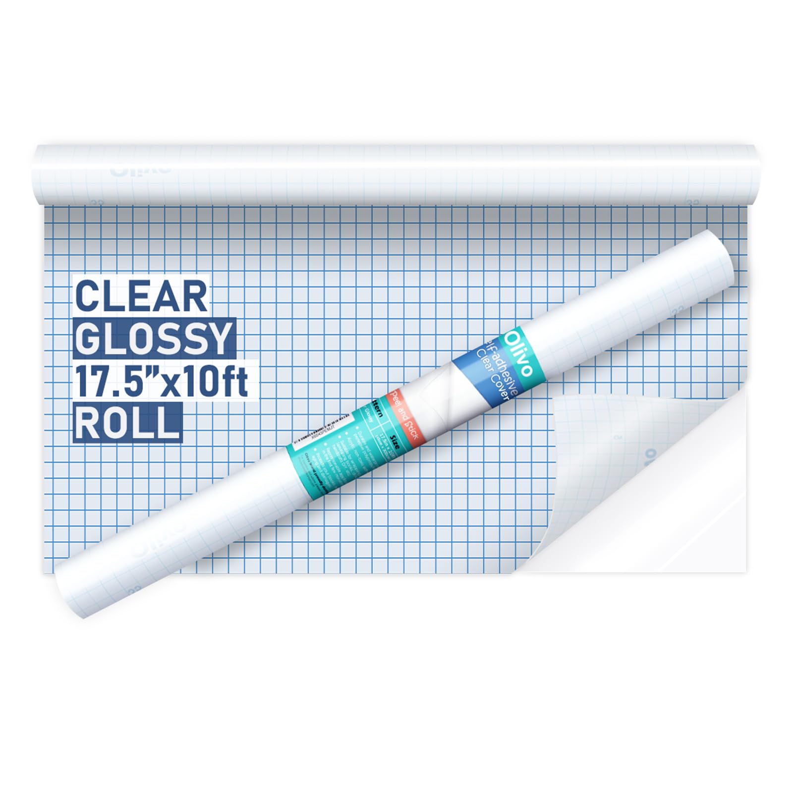 Amazon.com: Olivo Clear Contact Paper Roll for Books Crafts 17.5 in x ...