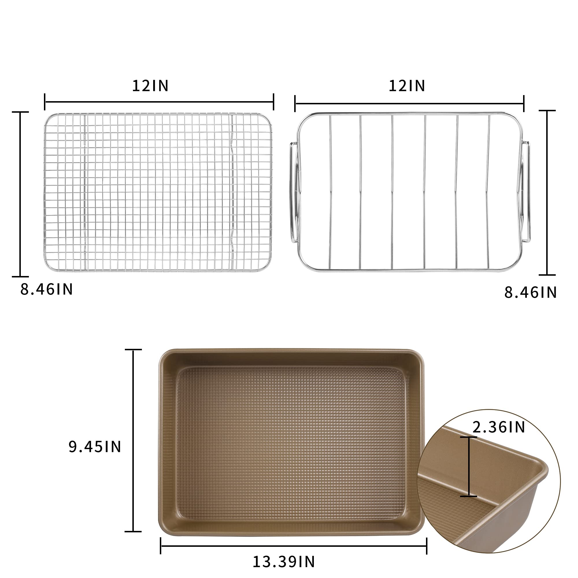 Snapklik.com : KitCom Bakeware Nonstick Carbon Steel Roaster