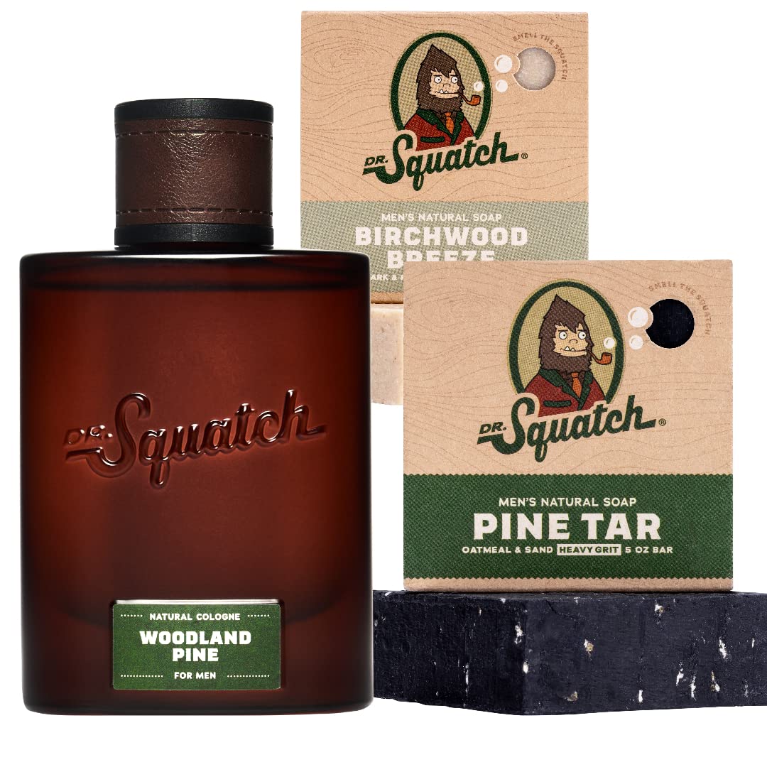 Amazon.com : Dr. Squatch Men's Natural Cologne and Bar Soap - Woodland ...