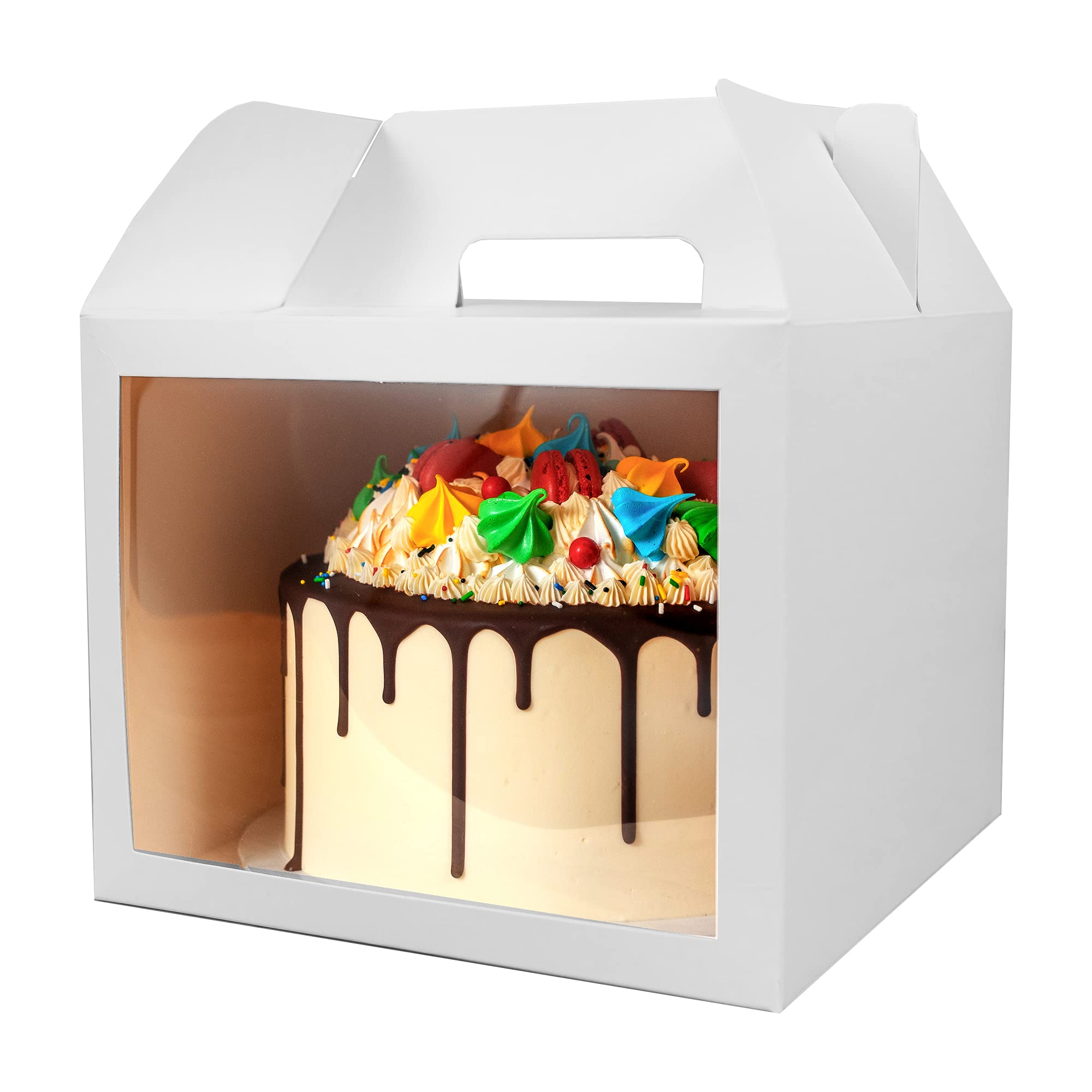 Buy Gretel 10x10x8 Cake Box Tall With Clear Display Window And Handle buy-gretel-10x10x8-cake-box-tall-with-clear-display-window-and-handle