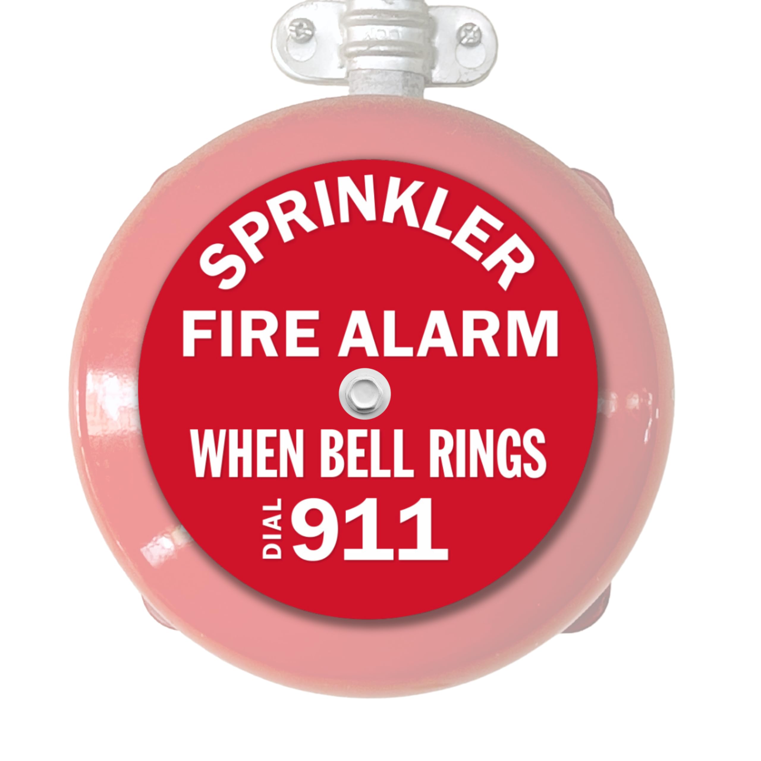 Amazon.com: Fire Sprinkler Alarm Bell Sign 6" Round - "Sprinkler Fire ...