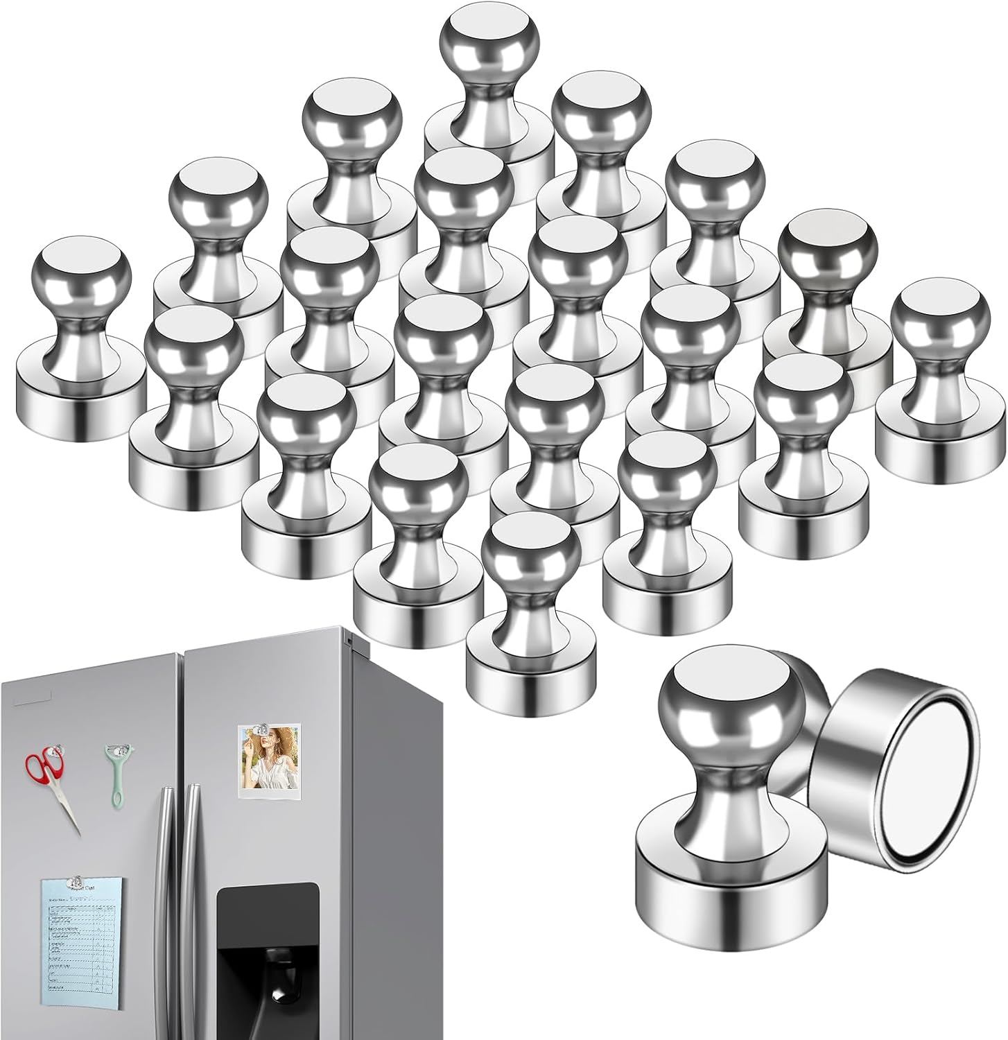 Amazon.com: LOVIMAG Fridge Magnets 20Pcs Refrigerator Whiteboard Small ...