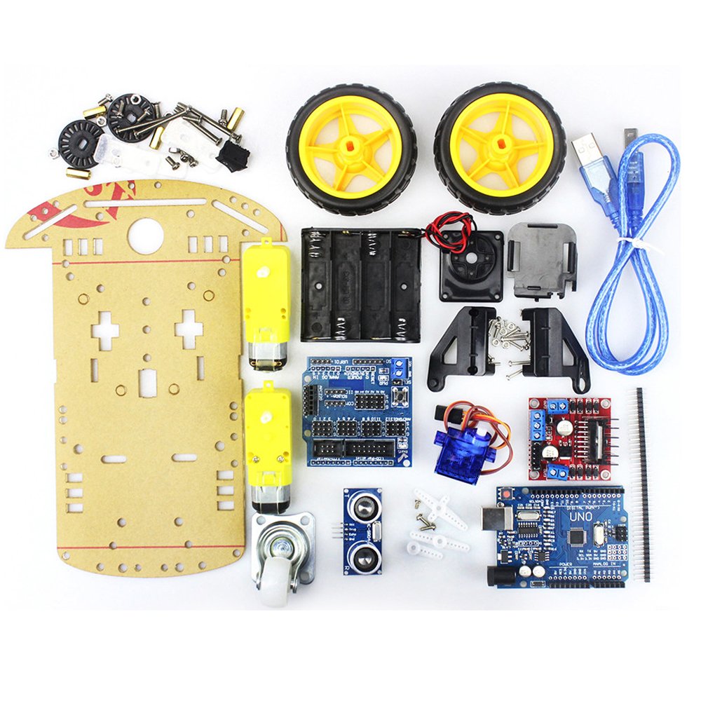 Buy diymore 2WD Smart Robot Car Chassis Kits SR04 Ultrasonic Avoidance ...
