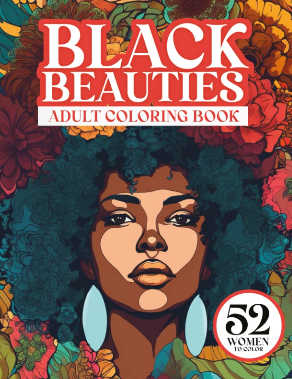 Amazon.com: Black Beauties Adult Coloring Book: 52 beautiful drawings ...