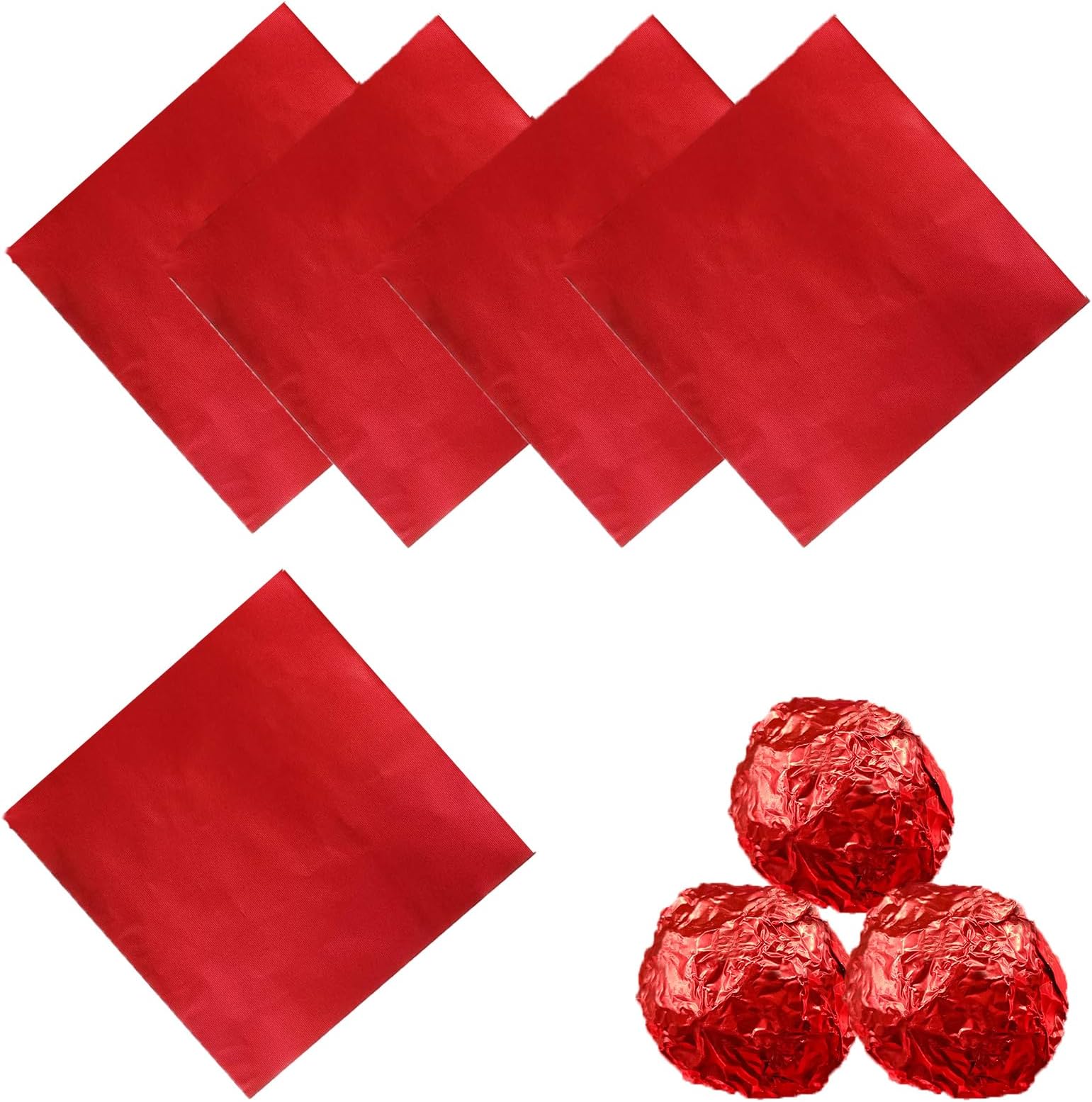 Amazon.com: 100PCS Foil Candy Wrappers, 6 x 6 Inch Candy Bar Wrappers ...