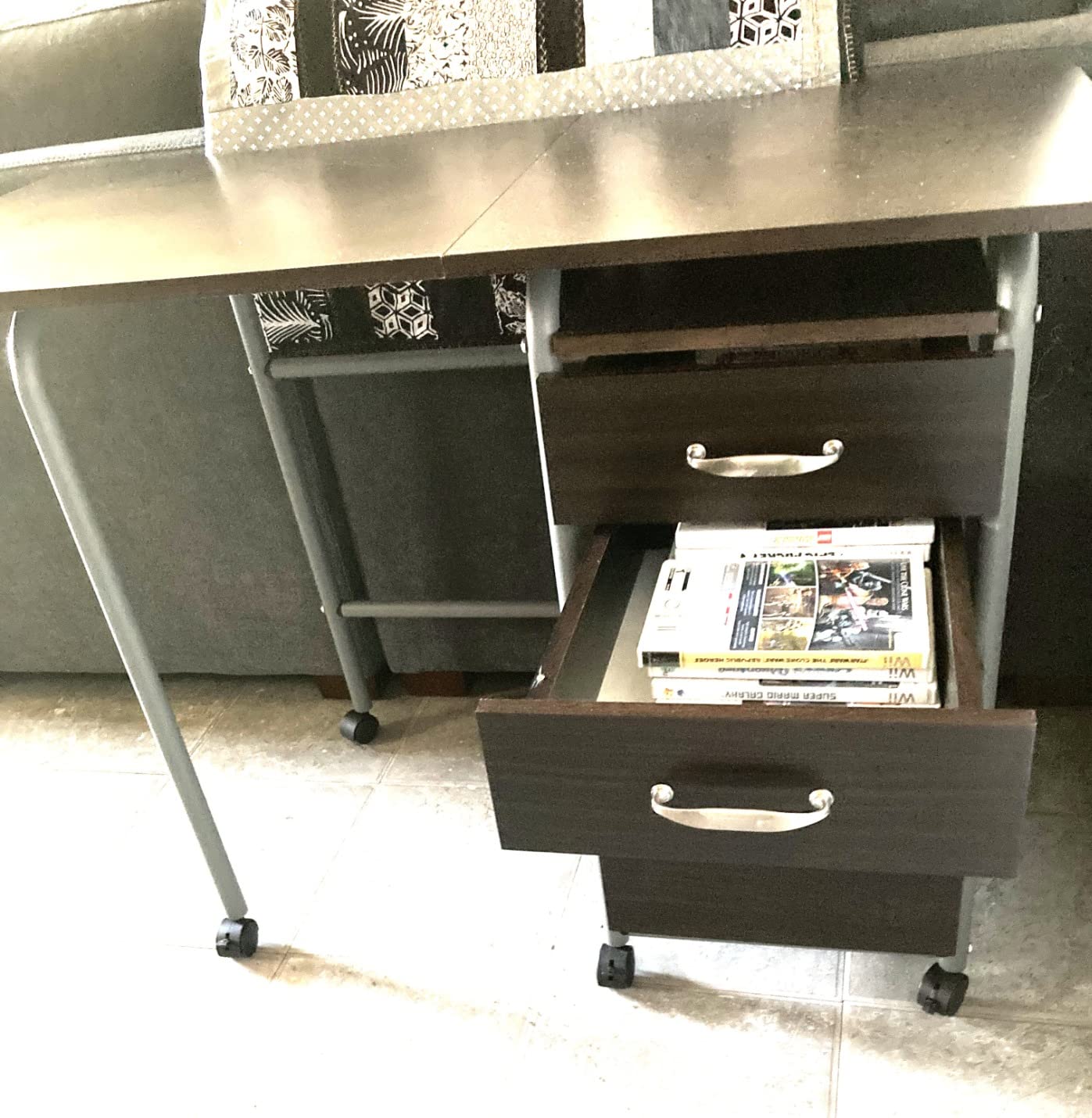 $25/mo - Finance Tangkula Folding Computer Desk with 3 Storage Drawers ...