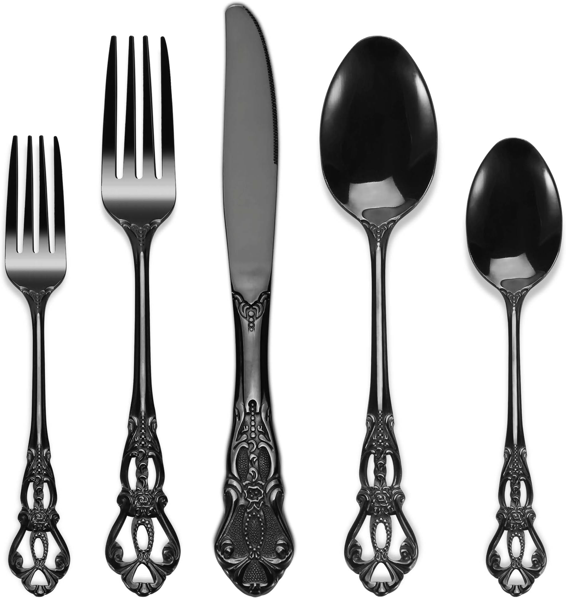 Amazon.com | Aerosteel Cutlery Set, Silver Stainless Steel Flatware ...