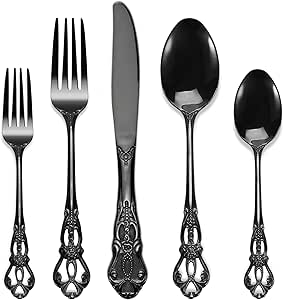 Amazon.com | PUREAIN Silverware Set, 30 Pieces Retro Royal Silverware ...