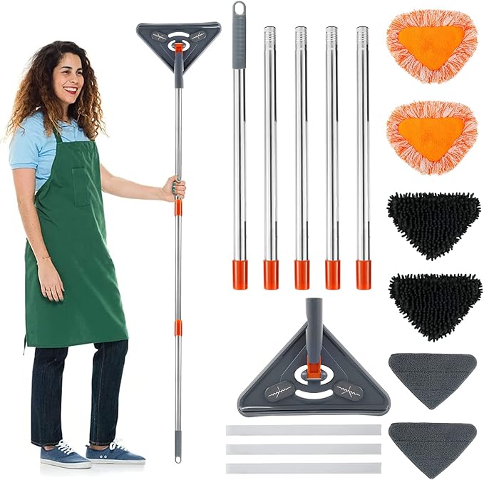 Amazon.com: Janoiuc 85 in Wall Cleaner Mop, 360 Rotating Ceiling Dust ...