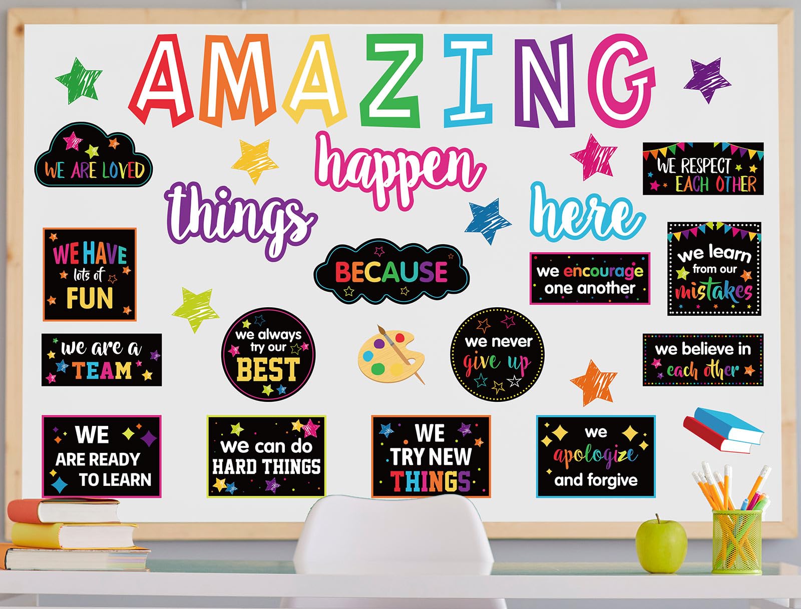 Amazon.com: JarThenaAMCS Motivational Bulletin Board Decoration Amazing ...