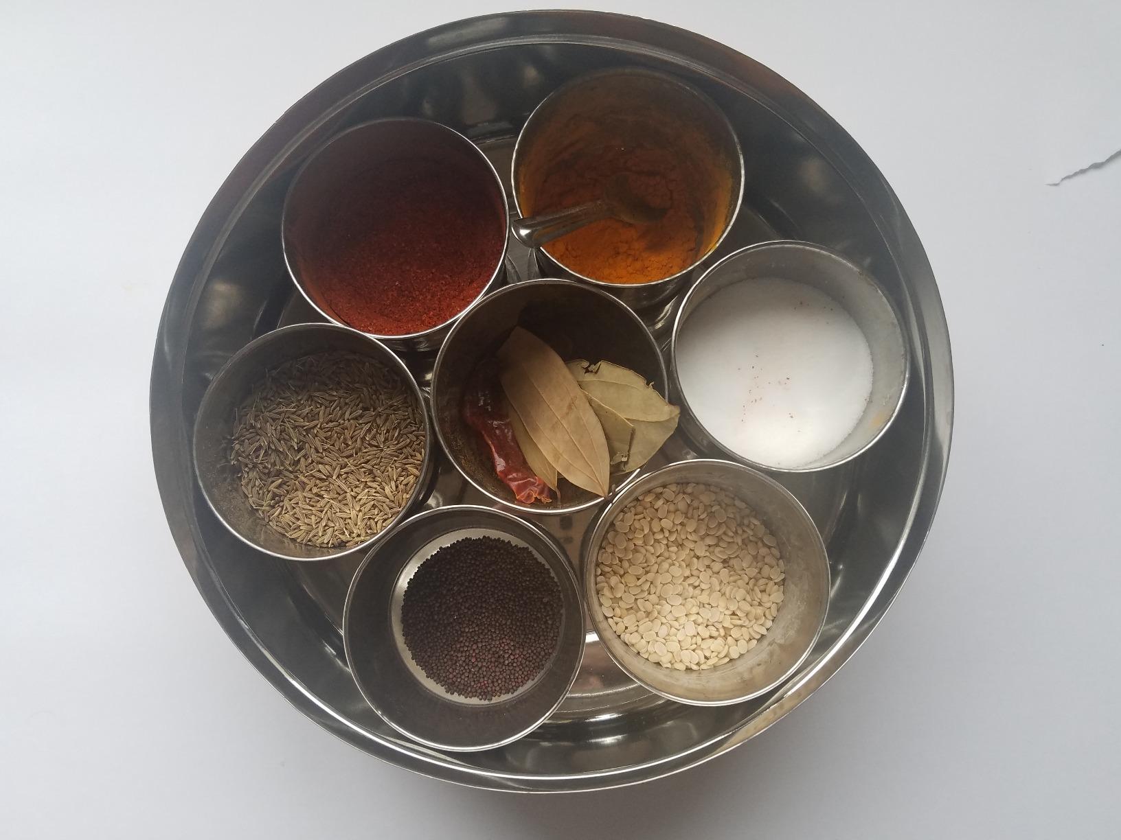 Amazon.com: Masala Dabba Multi Storage Spice Box with Glass Lid Modern ...