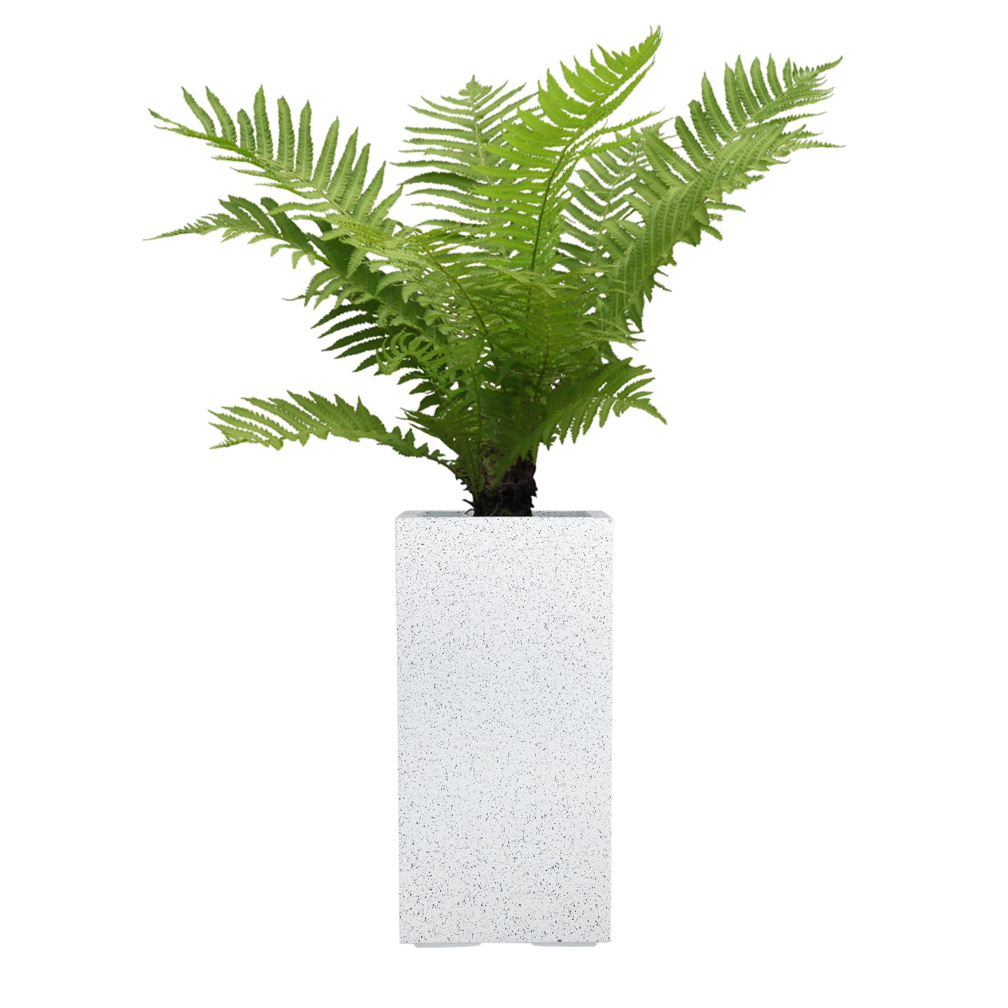 JP PLANTERS 24 Inch Fiberglass Tall Cube Planter 12" L x 12" W x 24" H ...