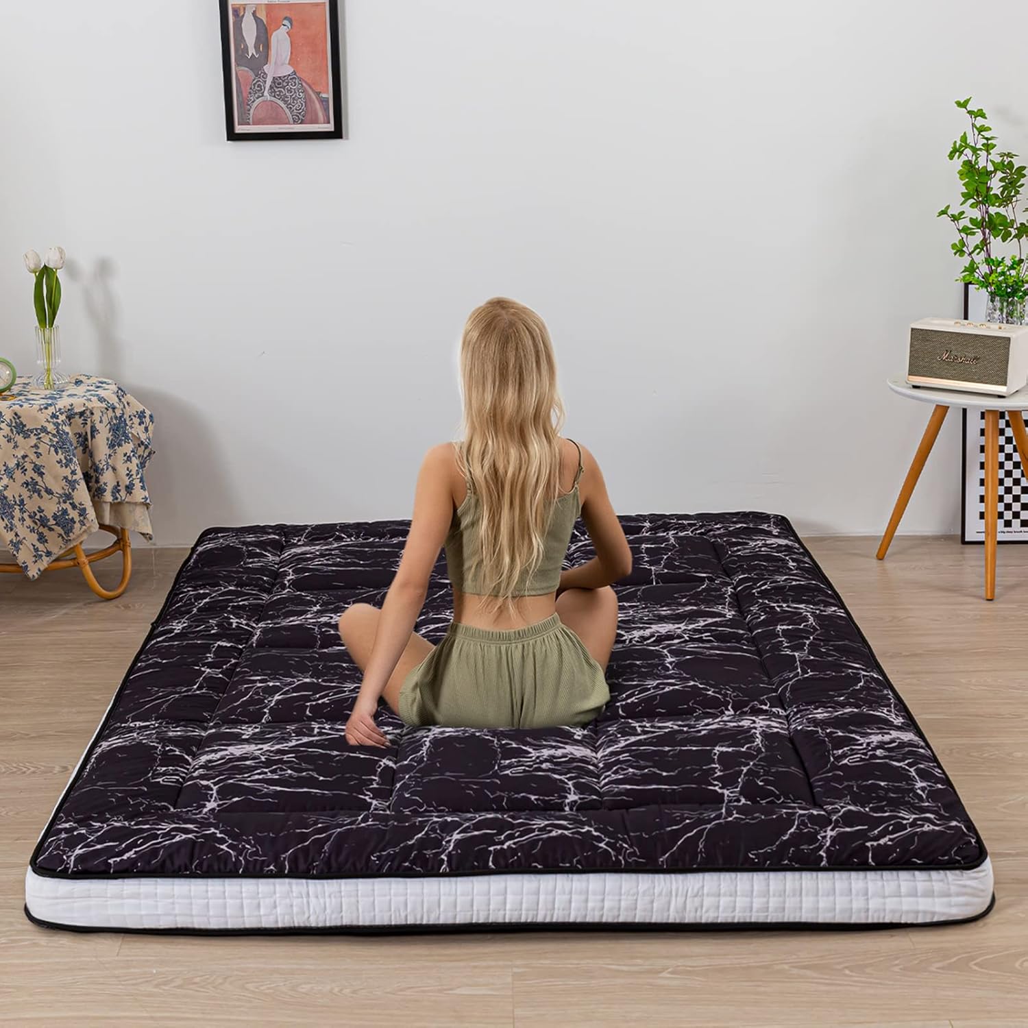 Amazon.com: HIGOGOGO Japanese Floor Futon Mattress, Roll Up Sleeping ...