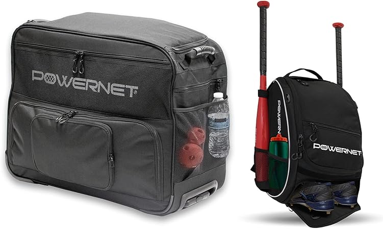 Amazon.com : PowerNet Corbin Carroll Rolling Baseball Coach Bag ...