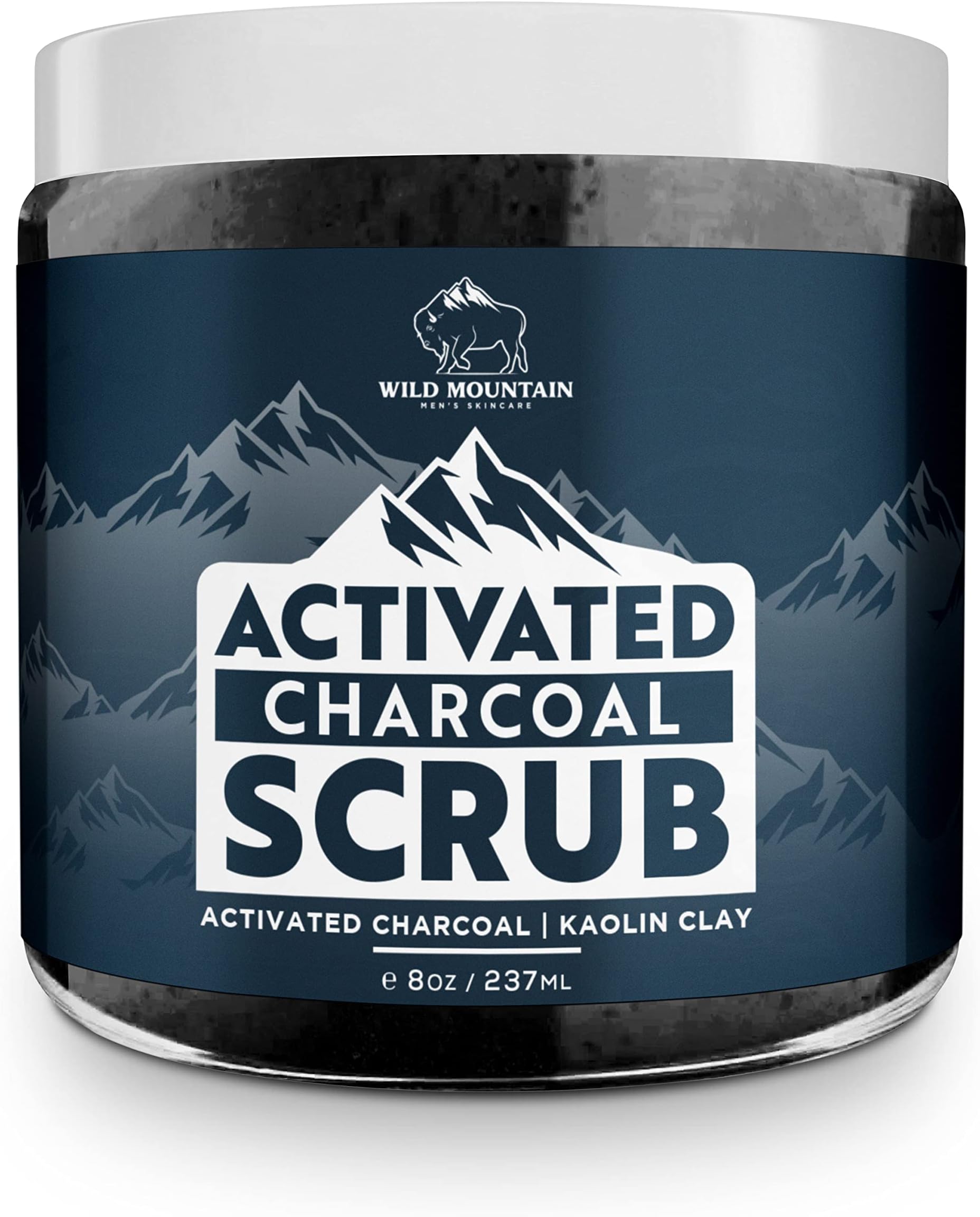 Amazon.com: Wild Mountain Activated Charcoal Scrub- Men Face Scrub and ...