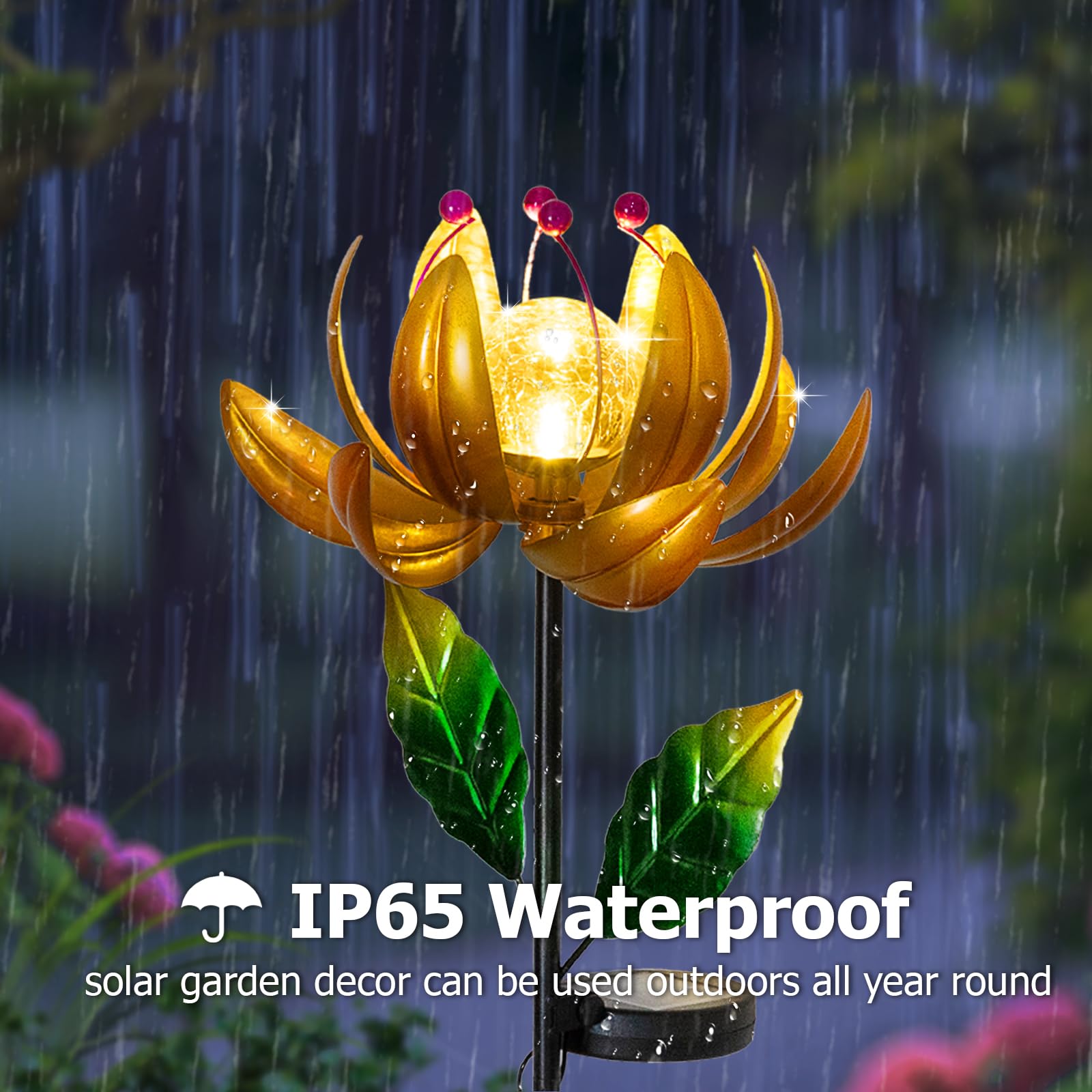 Snapklik.com : Solar Lights Wind Spinners For Yard And Garden - Metal ...