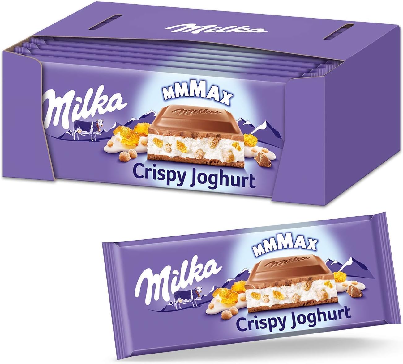 MILKA Crispy de yaourt Pack de 4 (4 x 300 g) : Amazon.fr: Epicerie