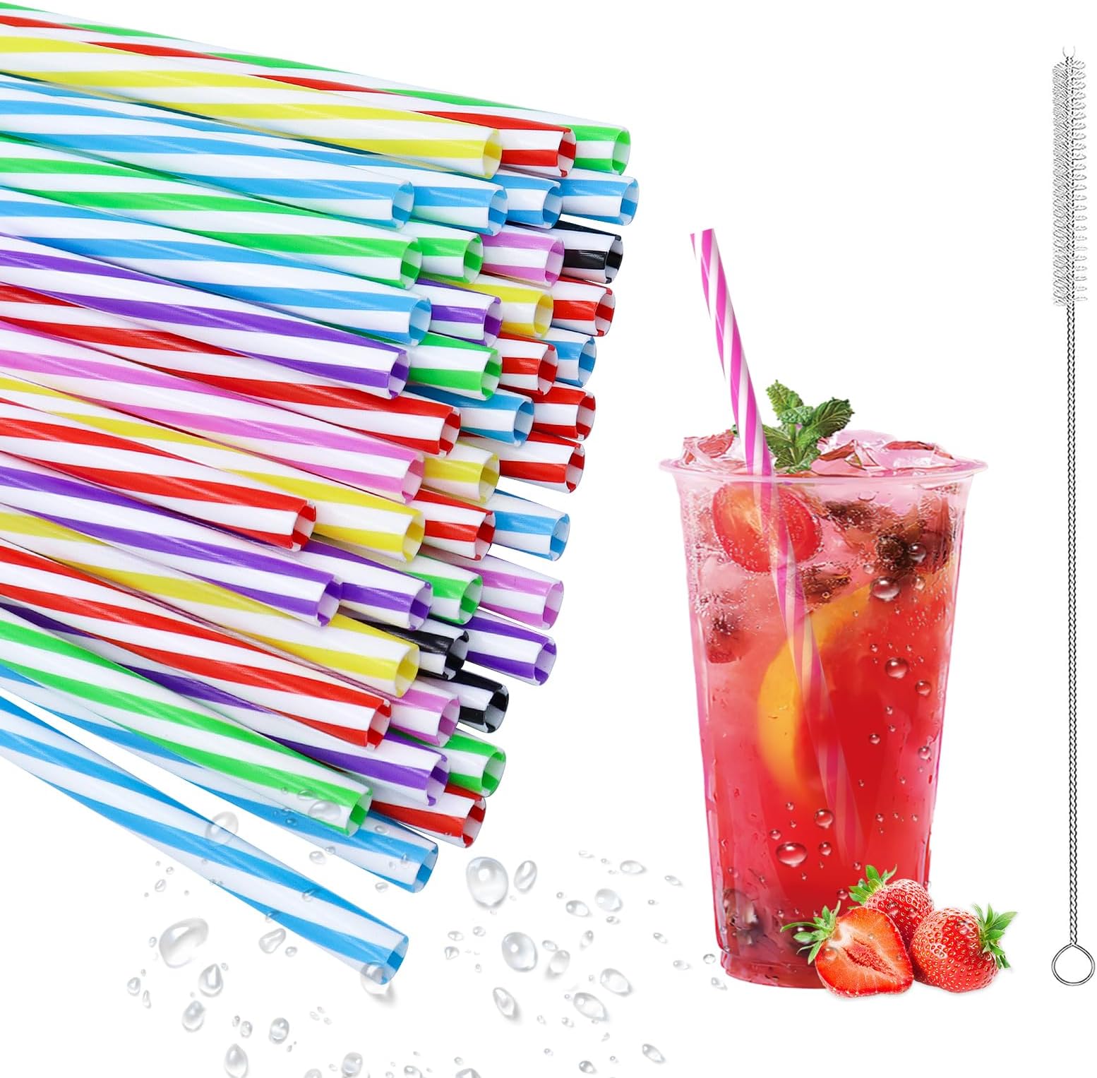 500 Hard Straws, 13cm (4mm Diameter) Black Straws, Perfect for ...
