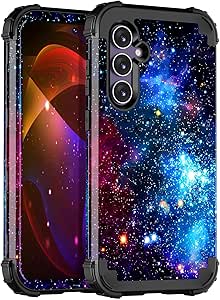 Amazon.com: Miqala for Galaxy S23 FE 5G Case,Glow in The Dark Three Layer Heavy Duty Shockproof ...