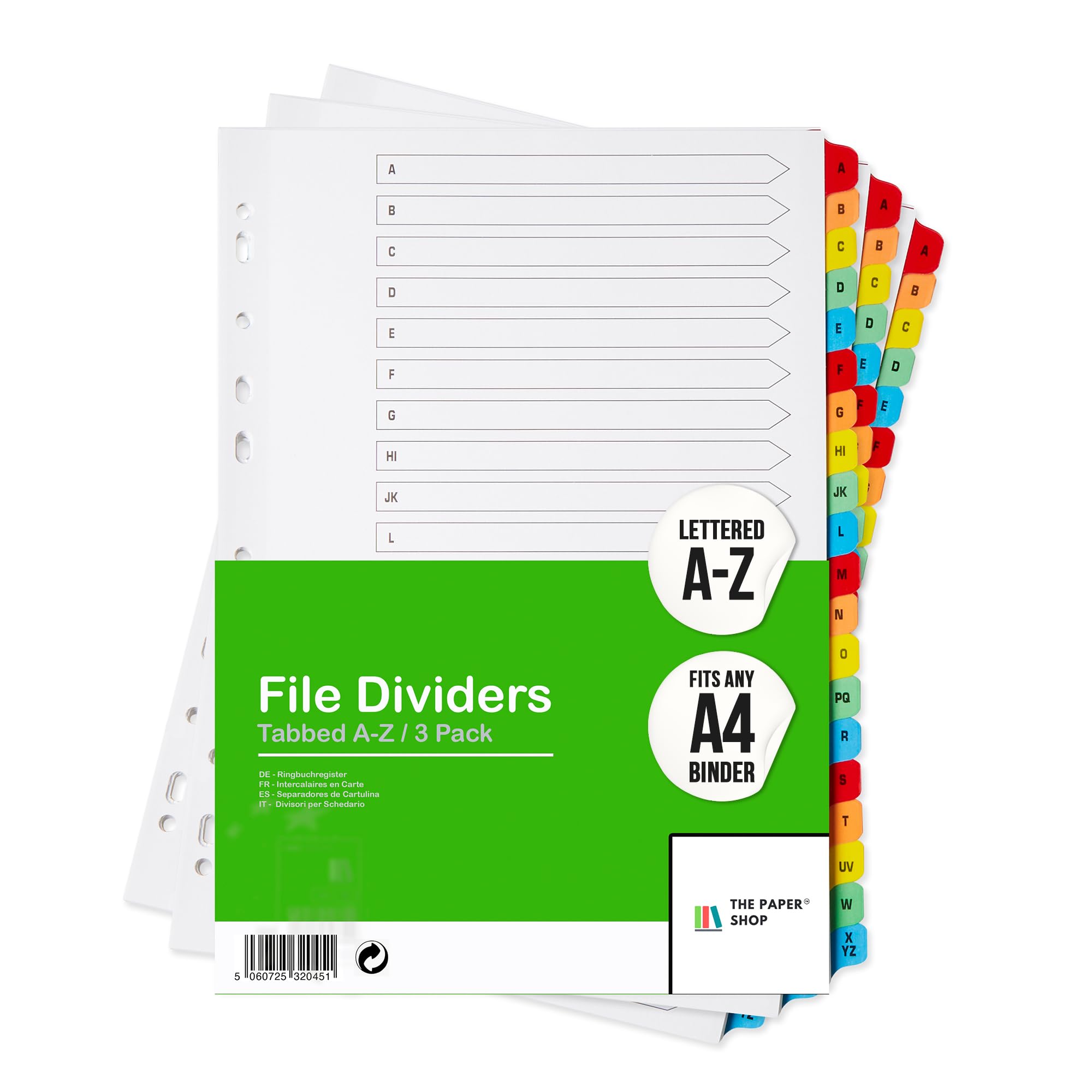 Snapklik.com : 3 Pack A-Z Binder Dividers