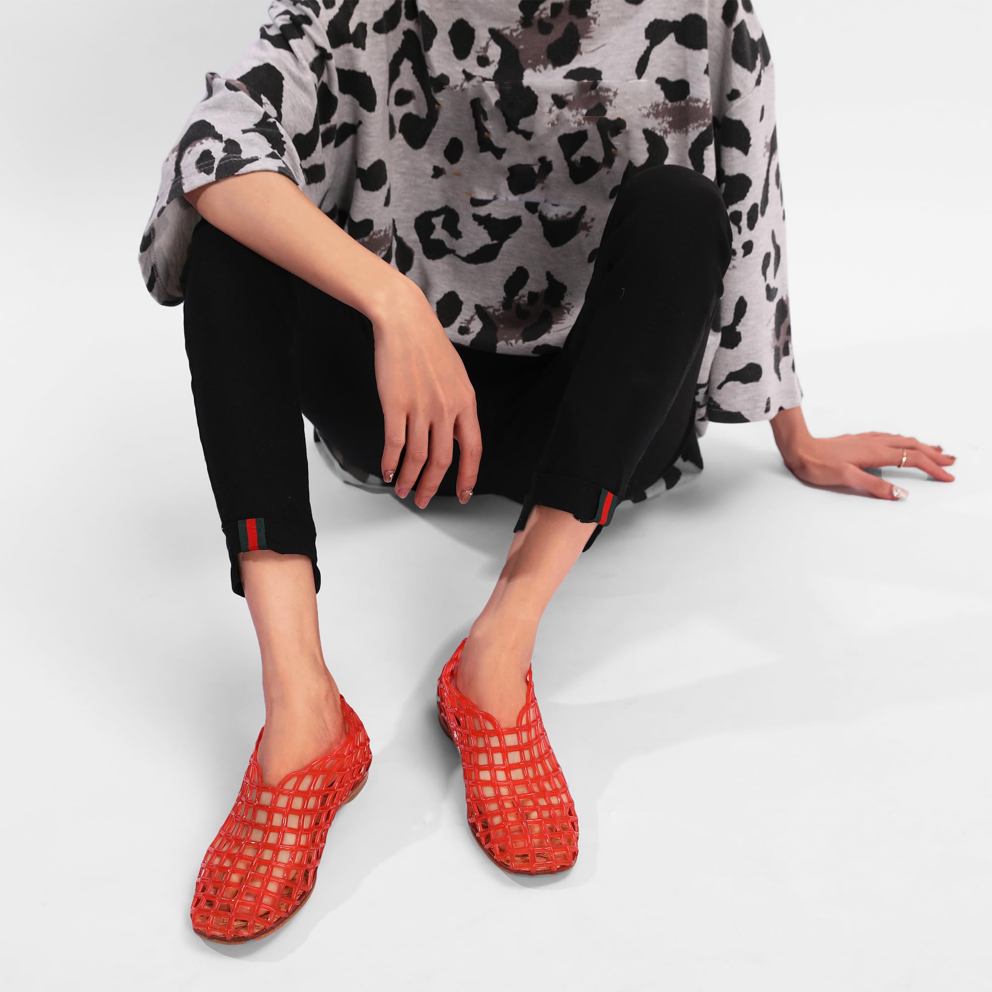 Snapklik.com : Jelly Mesh Ballet Flats For WomenClosed Toe Adult Jelly ...