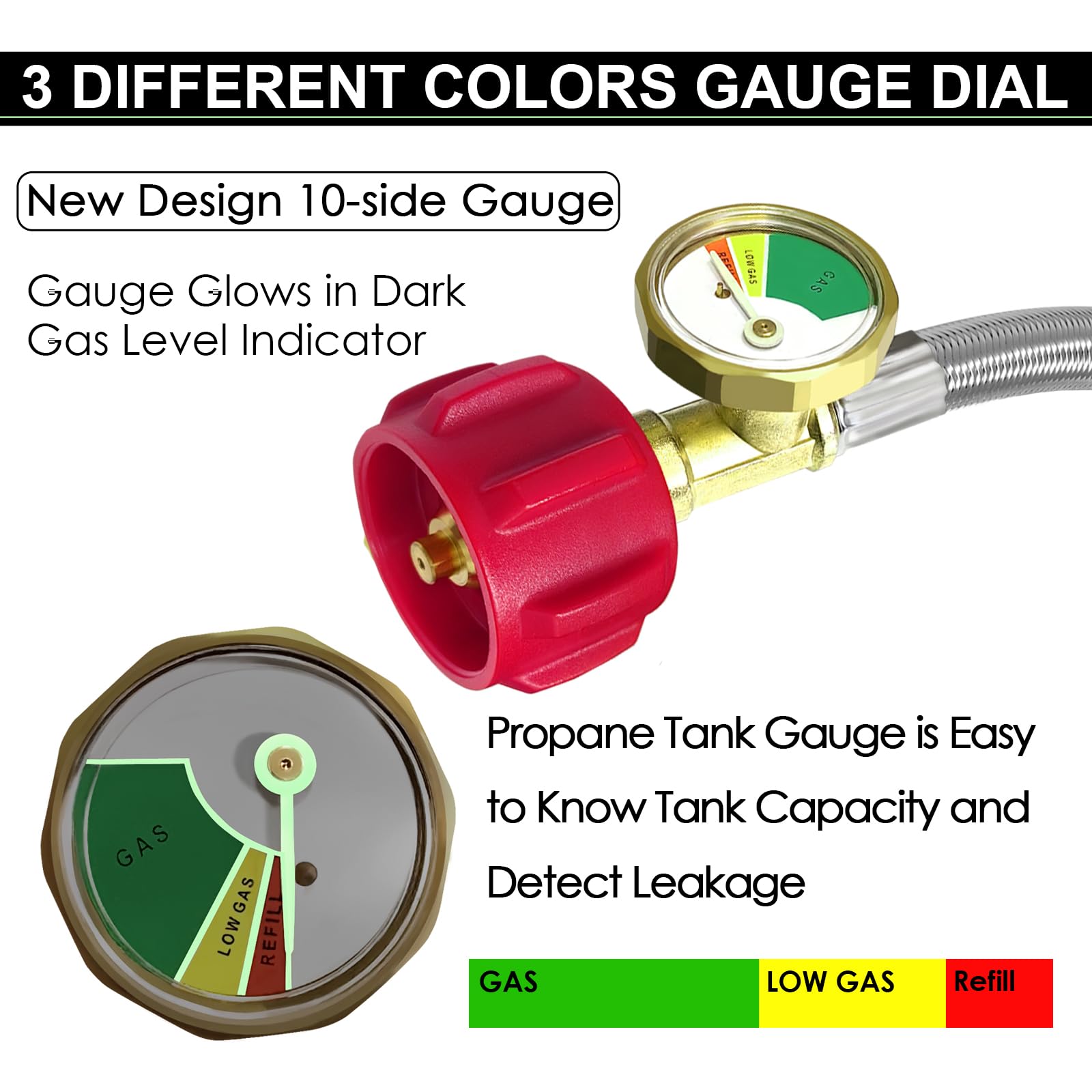 Auto Changeover Regulator RV Propane With 2 Hoses | 2-Stage LP ...