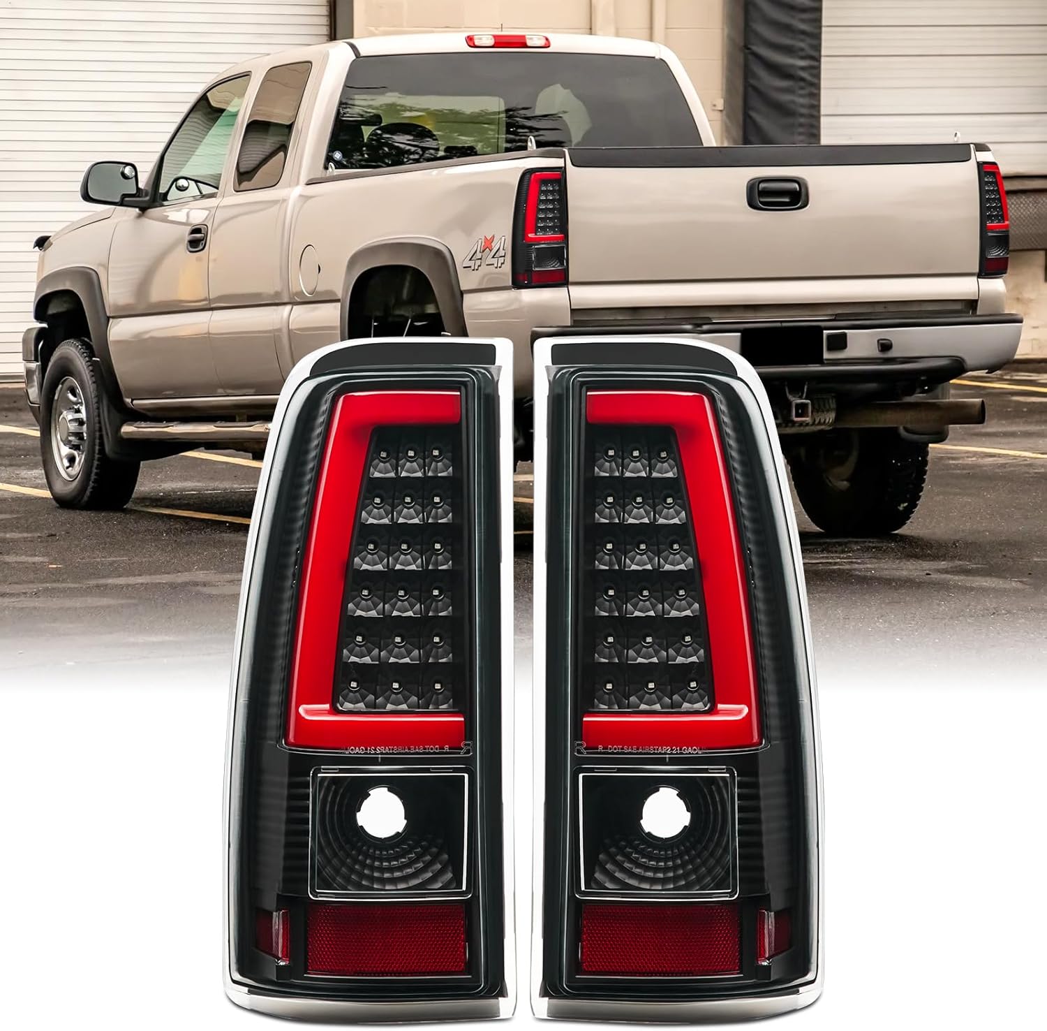 Amazon.com: APSVE Tail Lights Assembly Replacement for 2003 2004 2005 ...