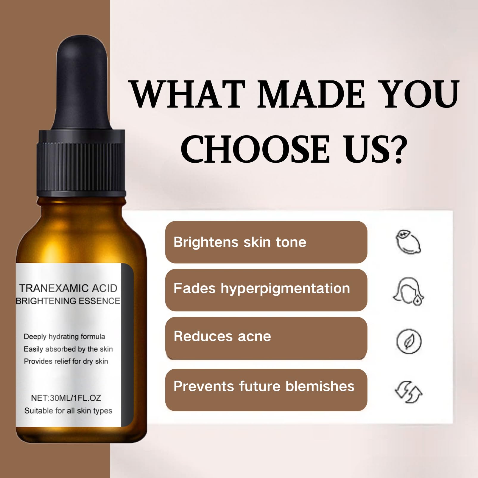 Tranexamic Acid Serum,Tranexamic Acid Skin Brightening Serum, Dark Spot ...