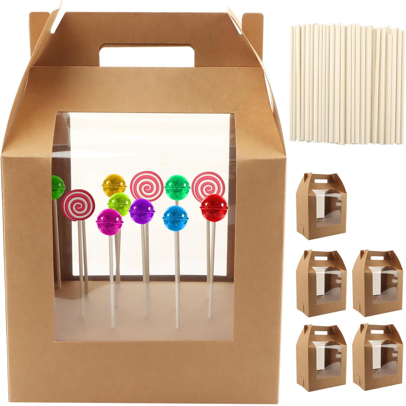 Amazon.com: Hzzycaxli Portable Cakesicle Holder Boxes, 4 pcs cake pop ...
