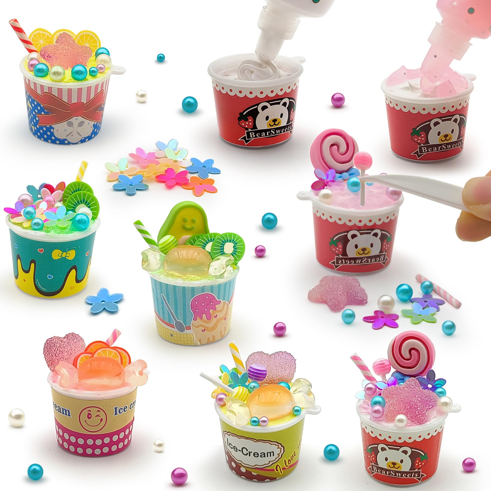 Amazon.com: Making Mini Food Toy Miniature Ice Cream Dessert ...