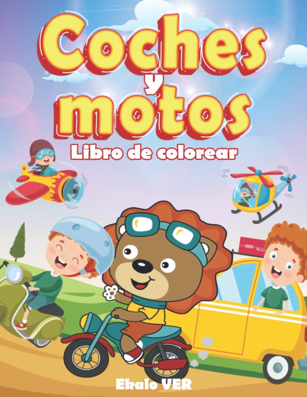 Buy Libro de colorear coches y motos: Libro para colorear para niños a ...