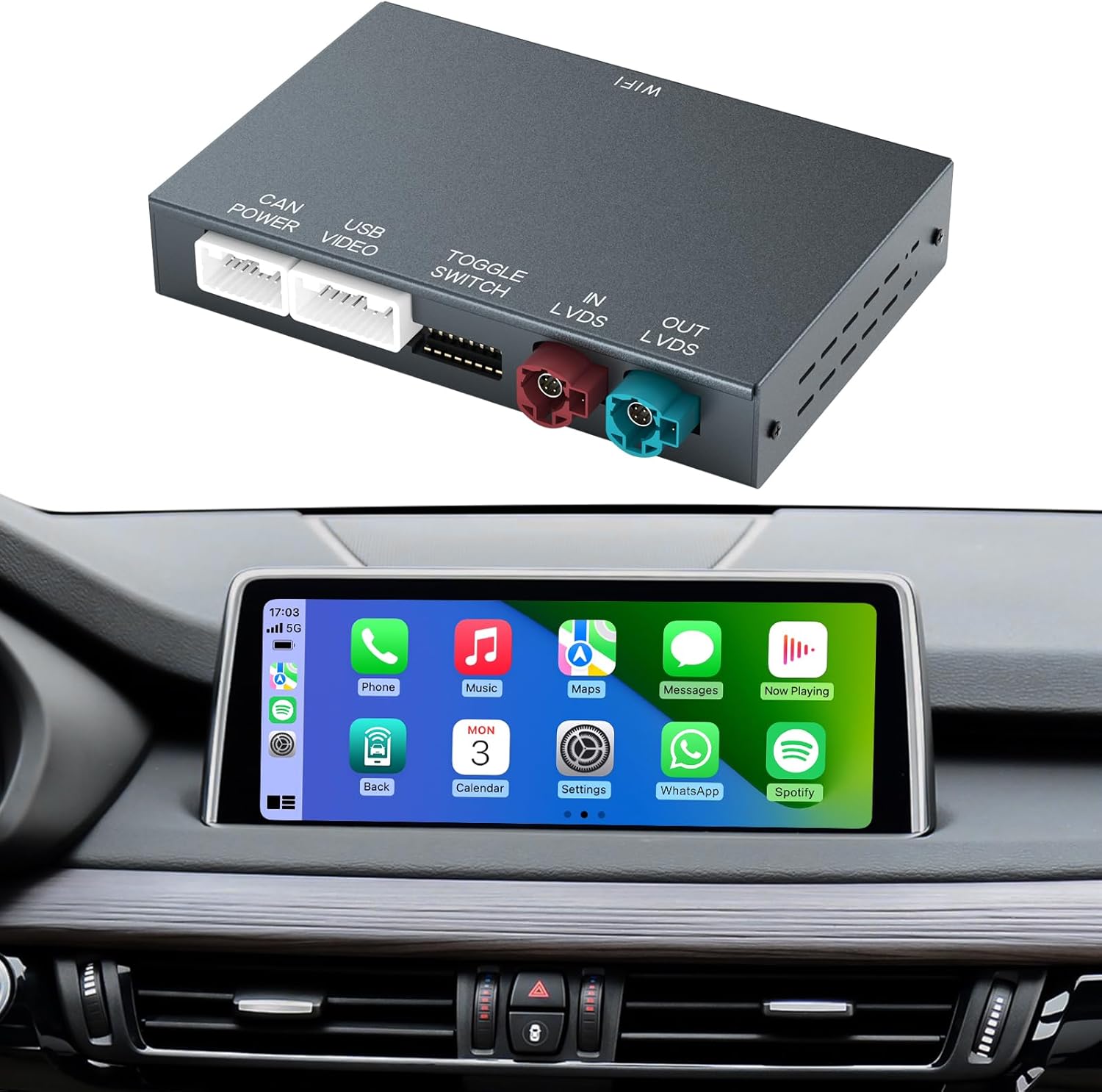 Amazon.com: GTRUI Wireless Carplay Android Auto for BMW NBT System 3 4 ...