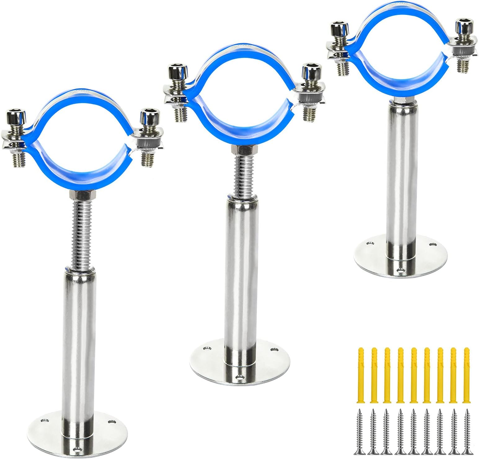 Amazon.com: Holdware 3PCS Adjustable Pipe Support Bracket Clamp Pipe 2 ...