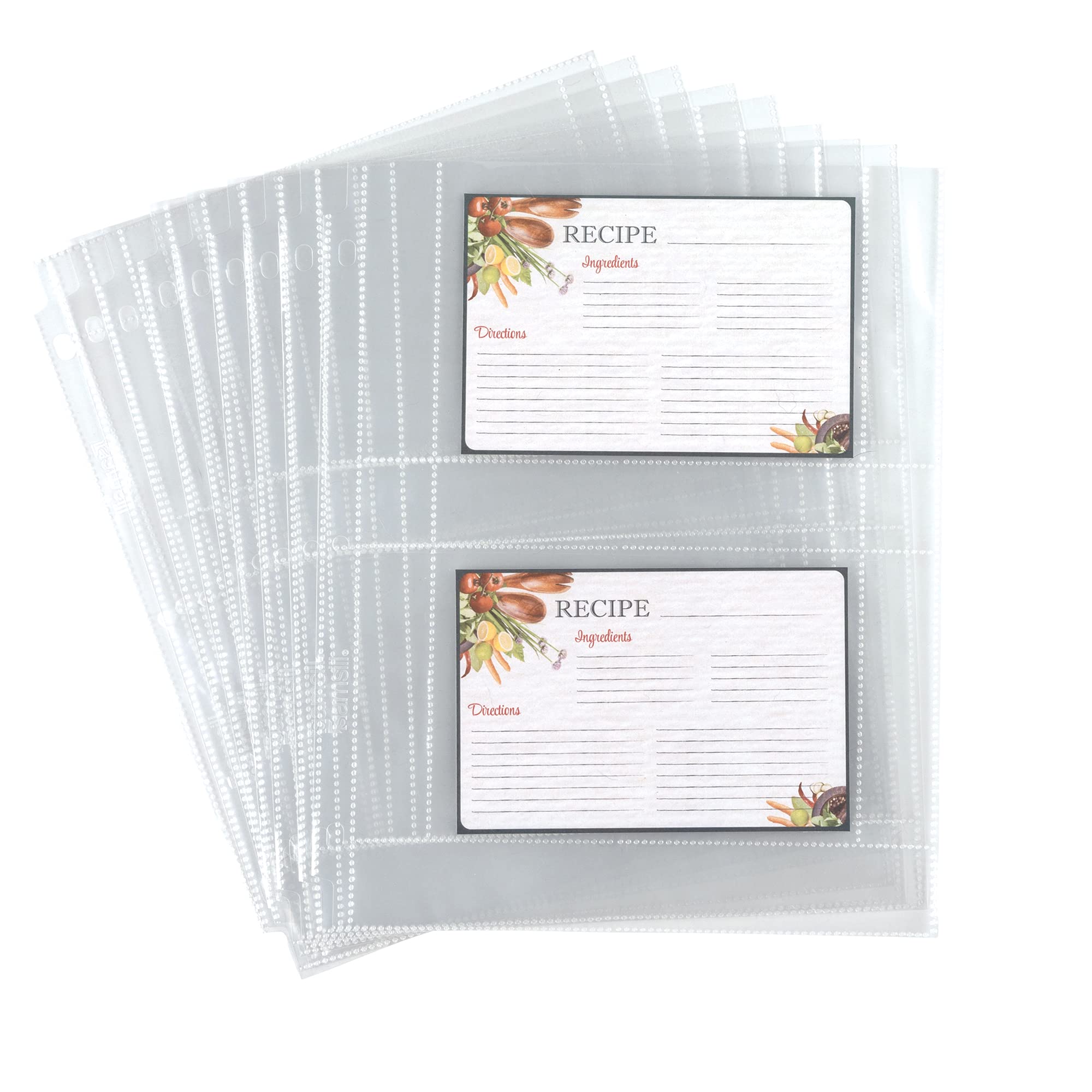 Buy Samsill 8 5 X 11 Inch Recipe Card Page Protectors 25 Count 2