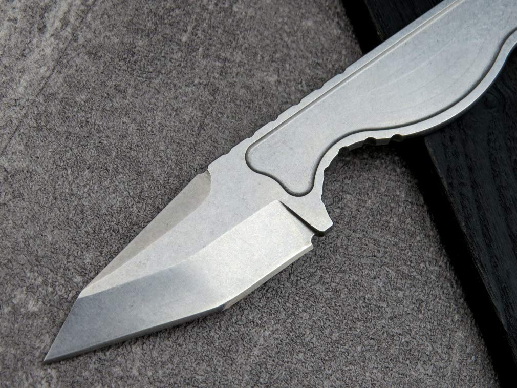 Canku C1101 Fixed Blade Knife D2 Blade, Stainless Steel Handle and ...