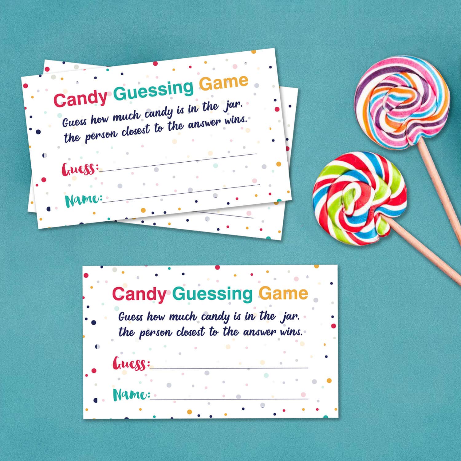 Guess How Many Candy Guessing Game Cards Games Activities And ...