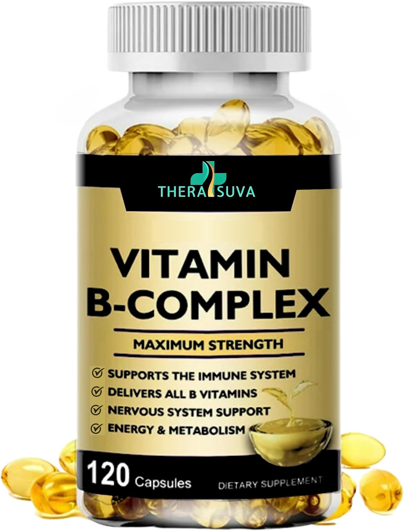 Amazon.com: TheraSuva Max Strength Vitamin B-Complex + CoQ10 + Vitamin ...