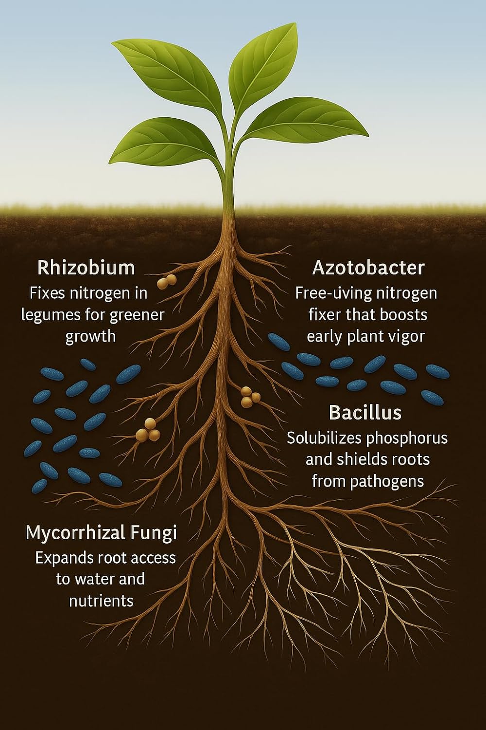 Micronoc Inoculante de semillas fertilizante orgánico para la salud del ...