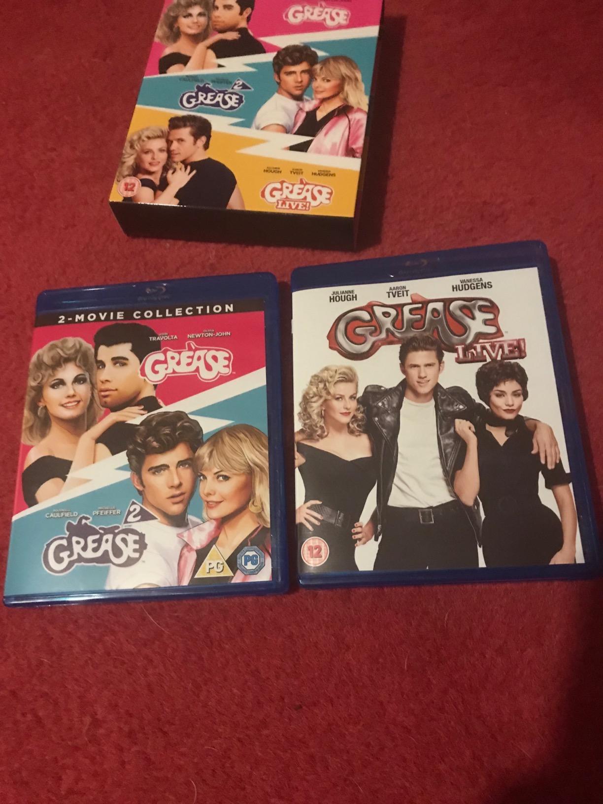 Grease 40th Anniversary Triple (Grease/Grease 2/Grease Live) [Blu-ray ...