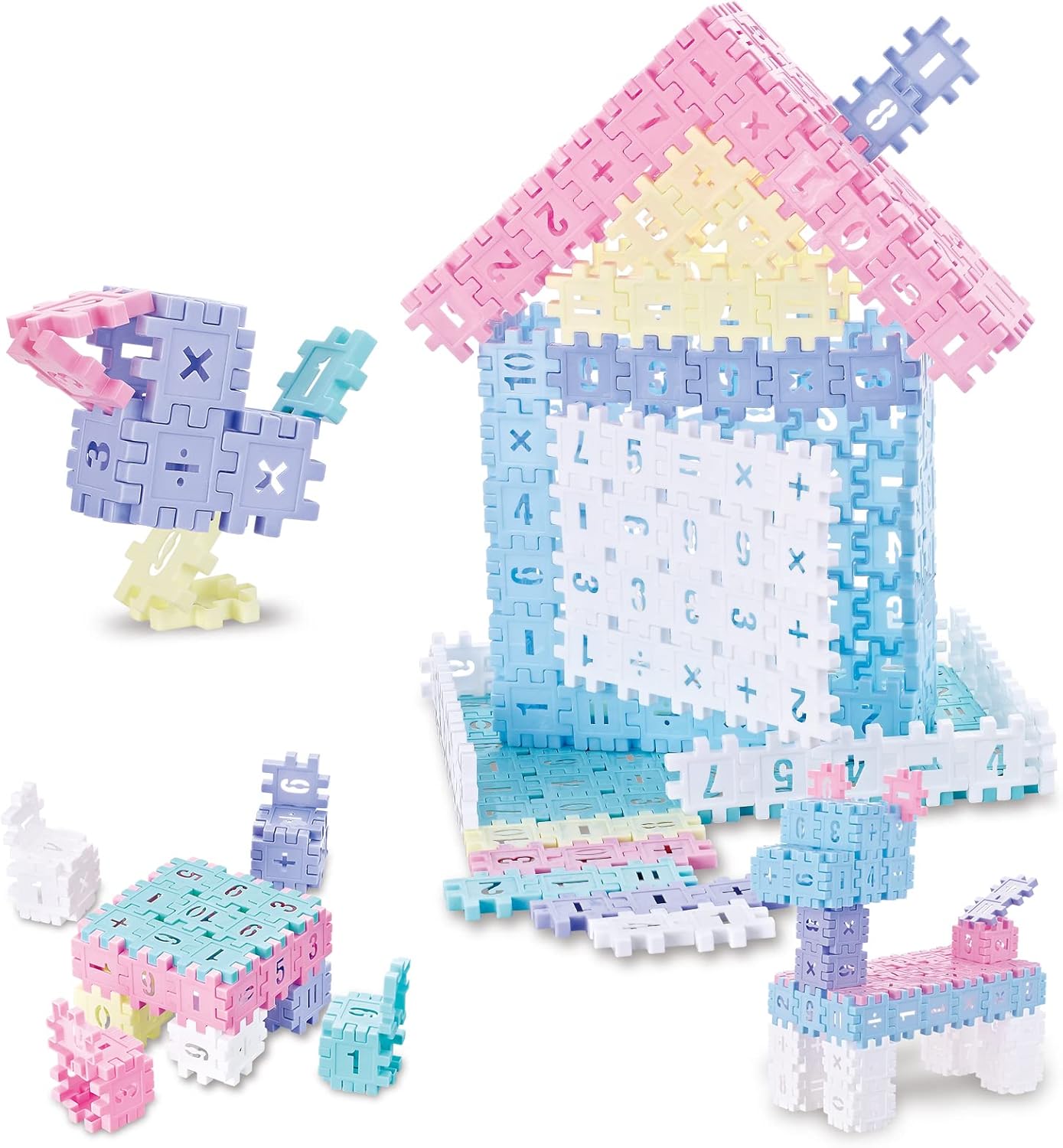 Amazon.com: Serdios 220 Pcs Kids Building Blocks Kit, Waffle Building ...