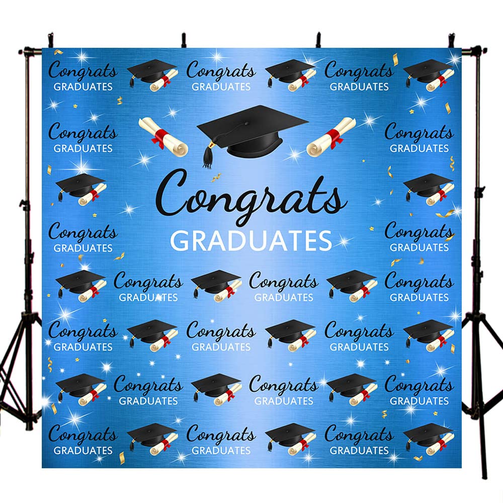Buy MEHOFOND 2022 Graduation Backdrop Navy Blue Graduation Prom ...