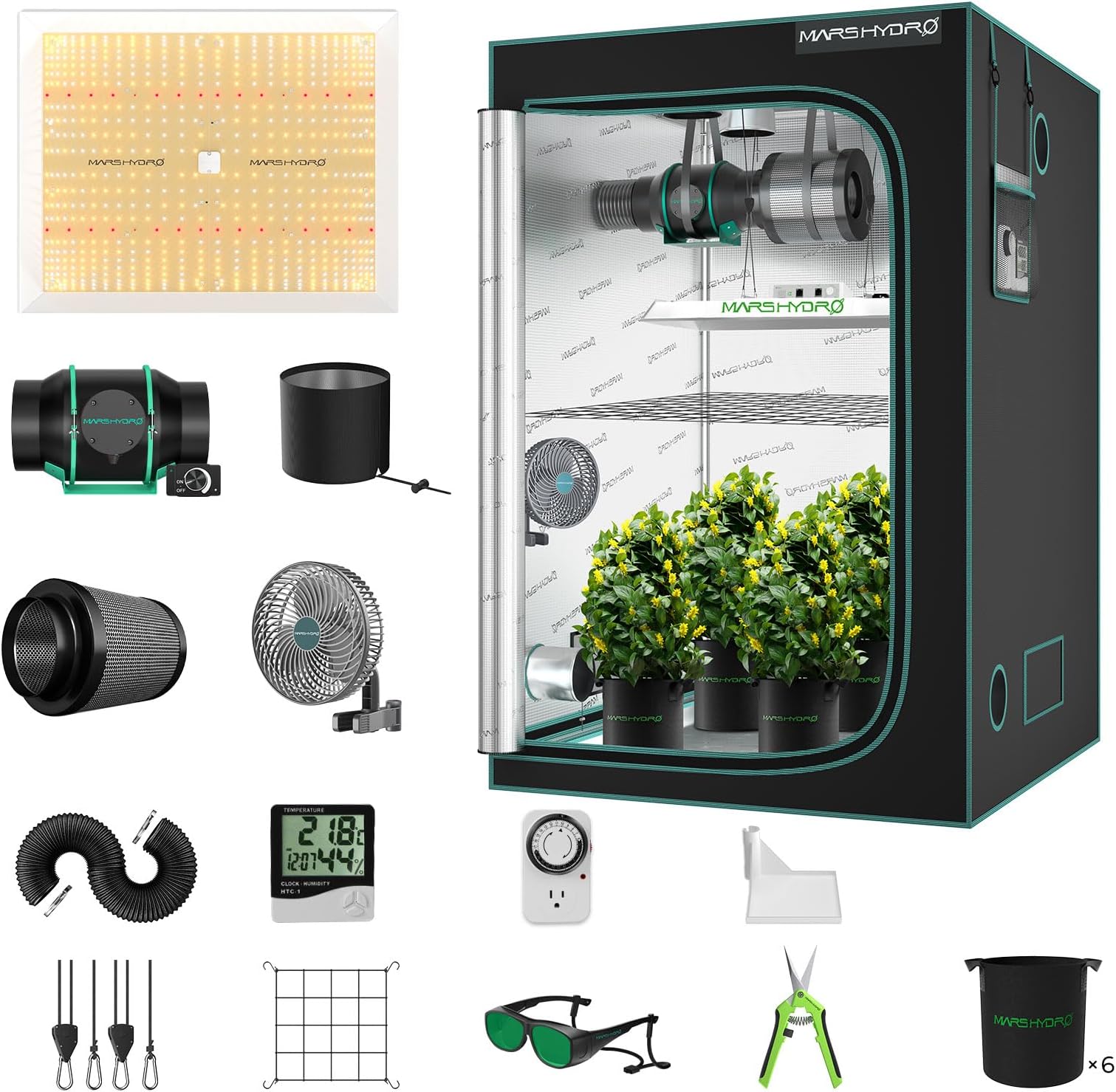 AC Infinity Advance Grow System Compact 2x2, 1-Plant Kit, WiFi ...