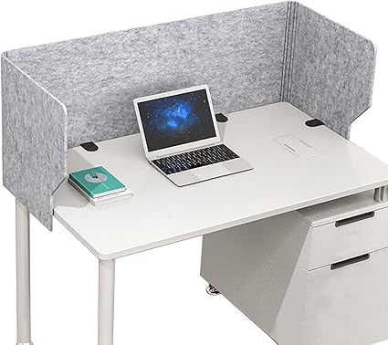 WORDFUN Privacy Free Standing Panel For Office Desk, Foldable ...