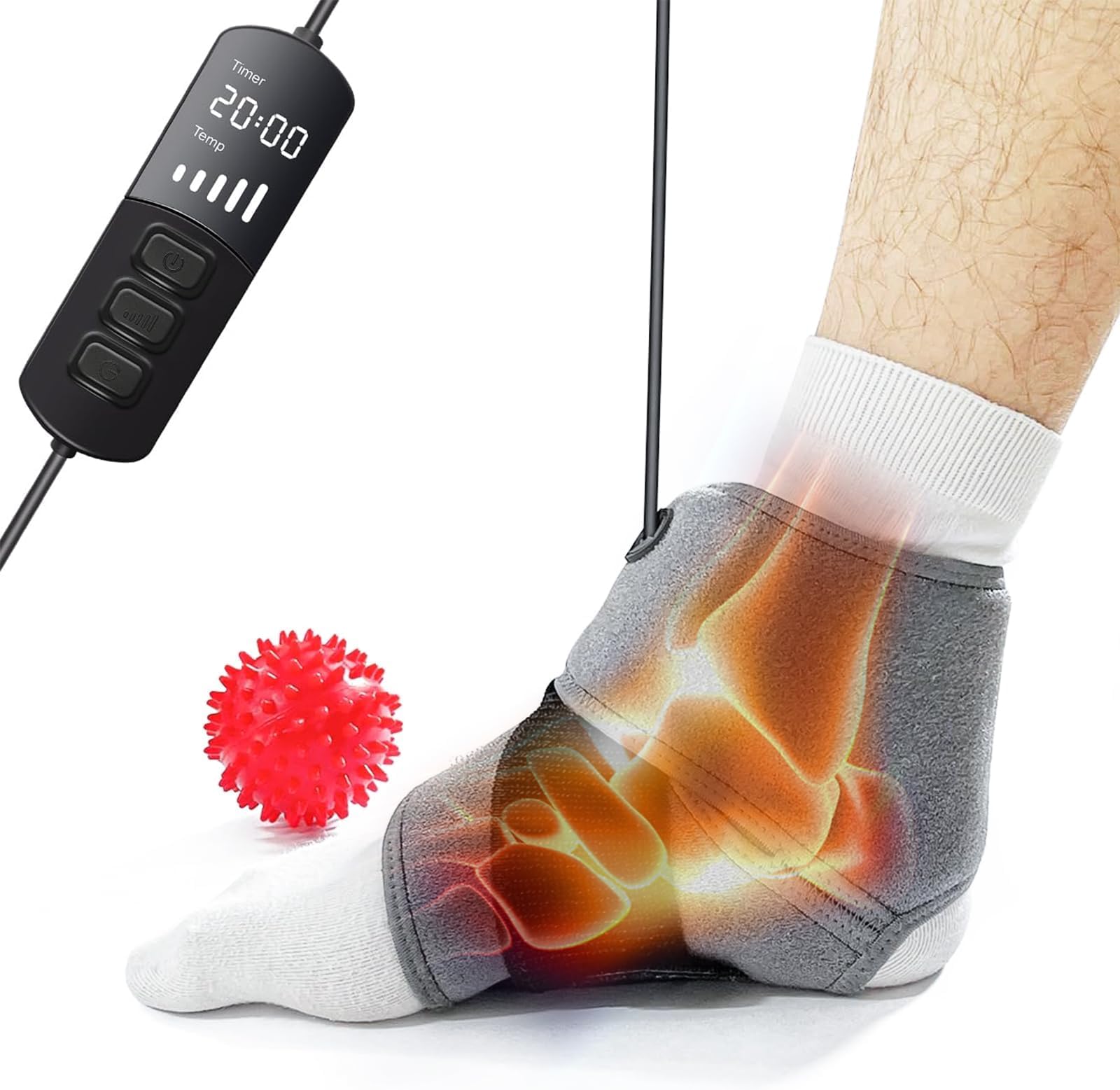 Amazon.com: Aroma Season Heated Ankle Wrap Support Warm Therapy ...